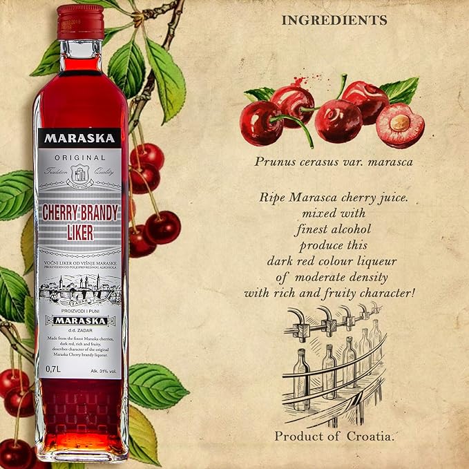 Maraska Cherry Brandy 70cl 31% – Cocktail Connoisseurs