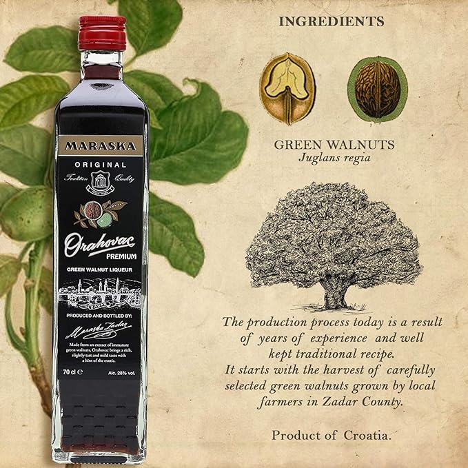 Maraska Orahovac Green Walnut Liqueur 70cl 28% – Cocktail Connoisseurs